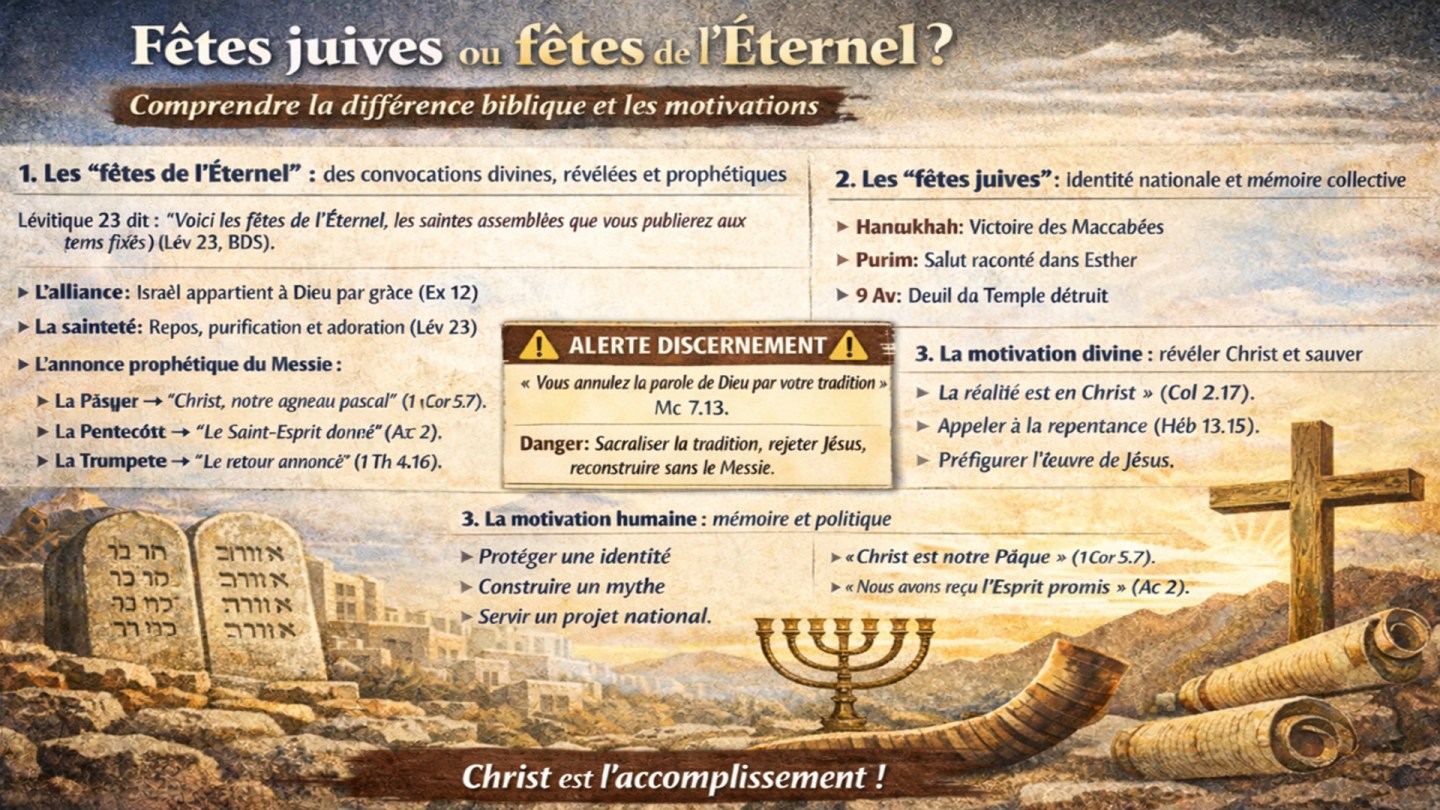 Les fêtes de l’Éternel et les fêtes juives : comprendre la vraie ...